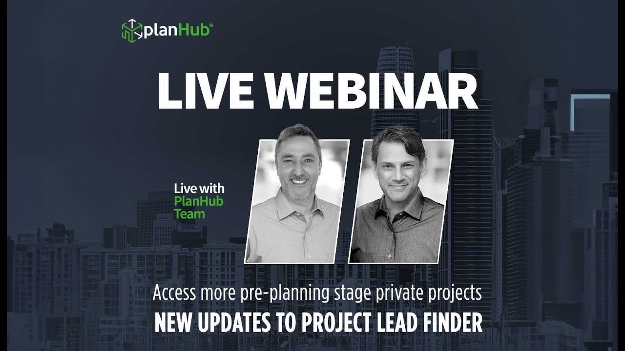 PlanHub's Project Lead Finder Webinar - July 20th, 2023 - YouTube