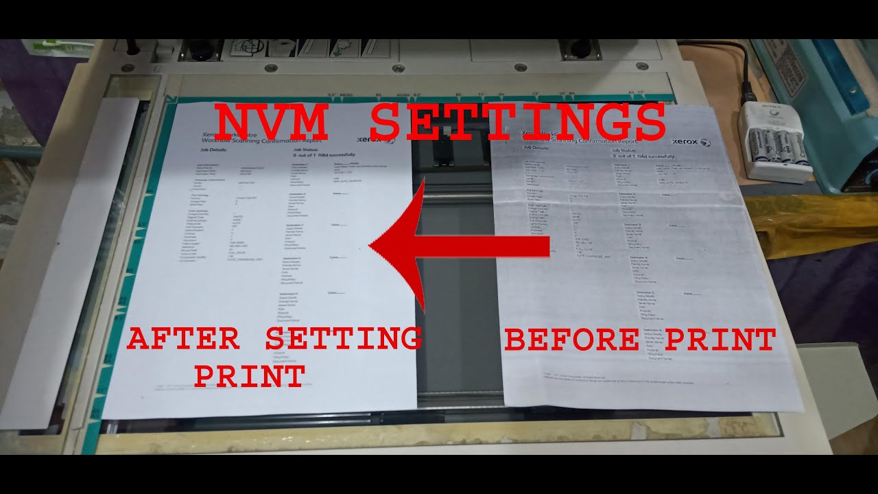 xerox 58xx paper background | dev biase print level nvm values settings - YouTube