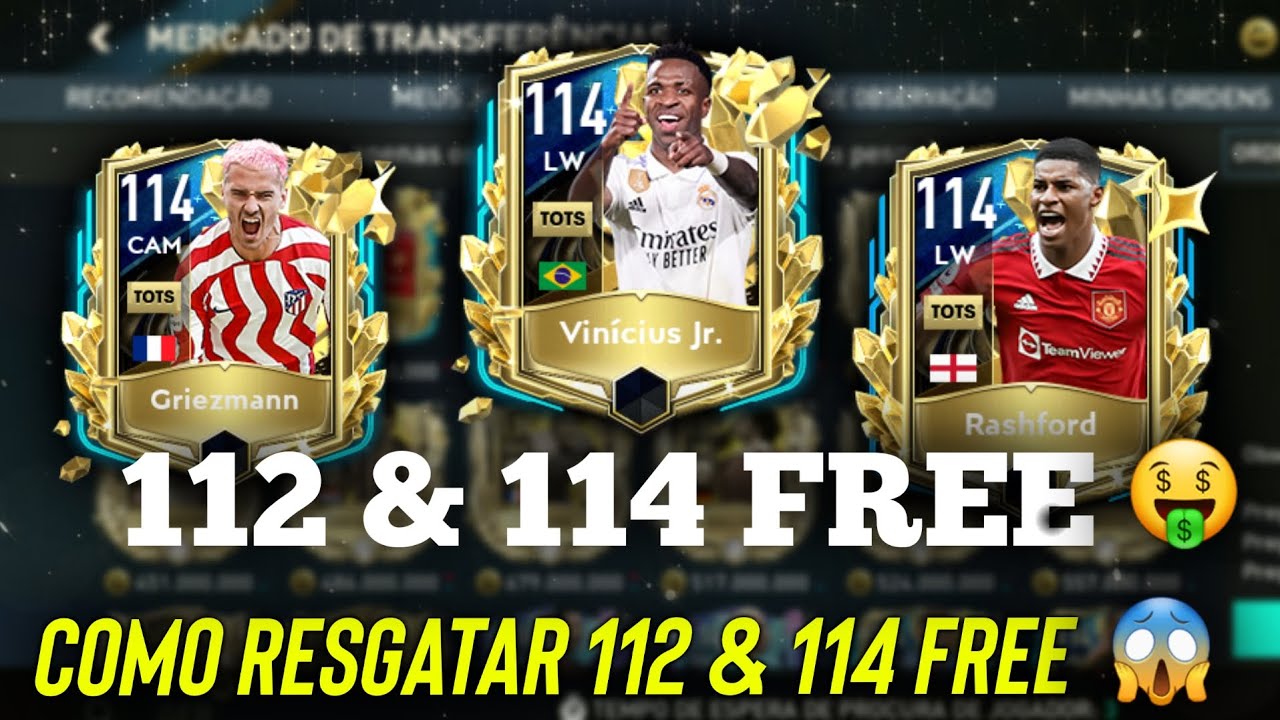 112 & 114 FREE🤑! COMO RESGATAR 112 & 114 FREE !!! 😱 - FIFA MOBILE 2023 ...