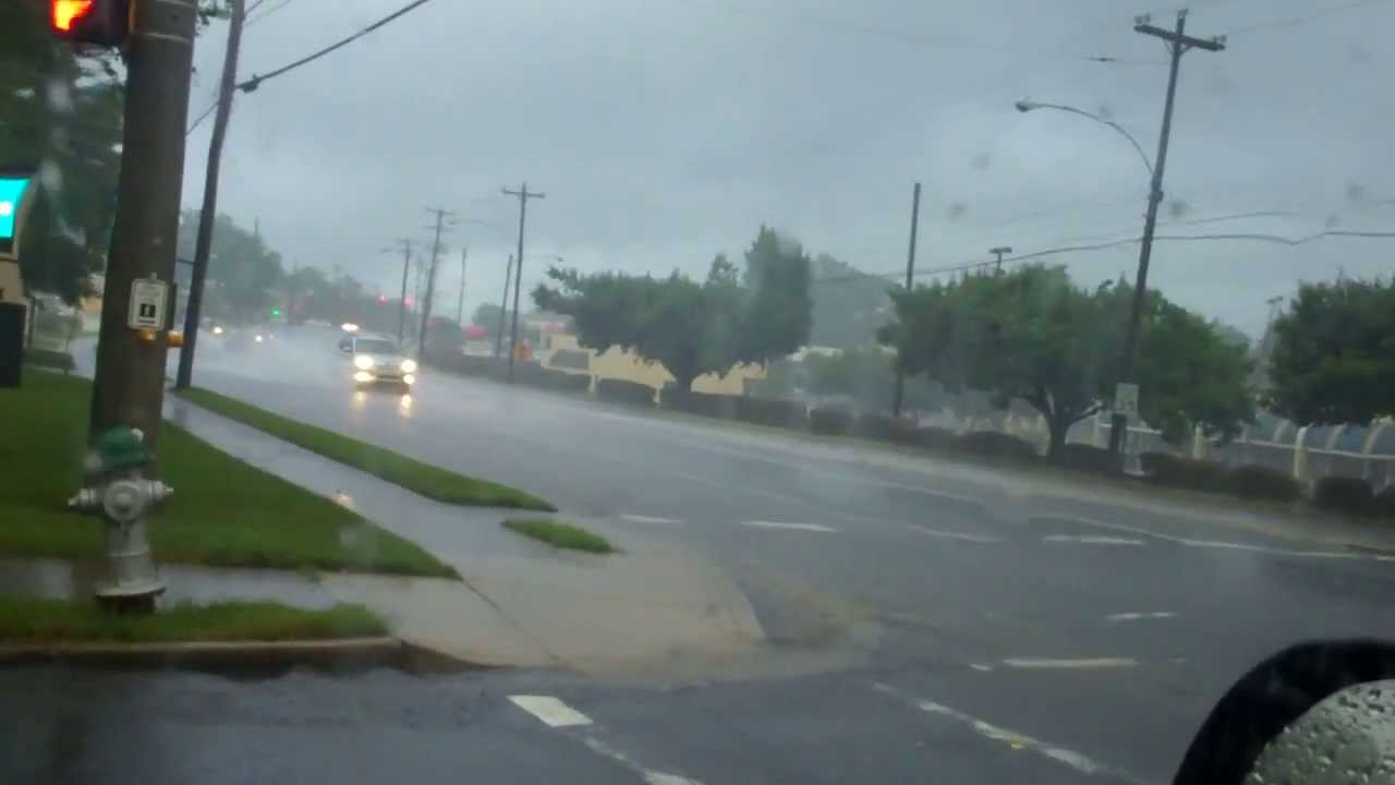Major Flooding in Town from a Heavy Rain Storm - YouTube