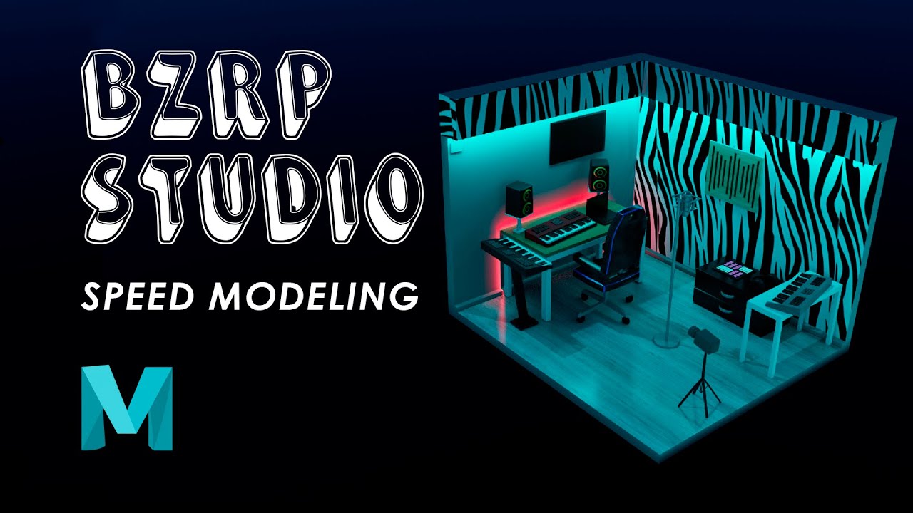 Bzrp Studio Speed Modelling 3D. Bzrp Studio Low poly Style. - YouTube