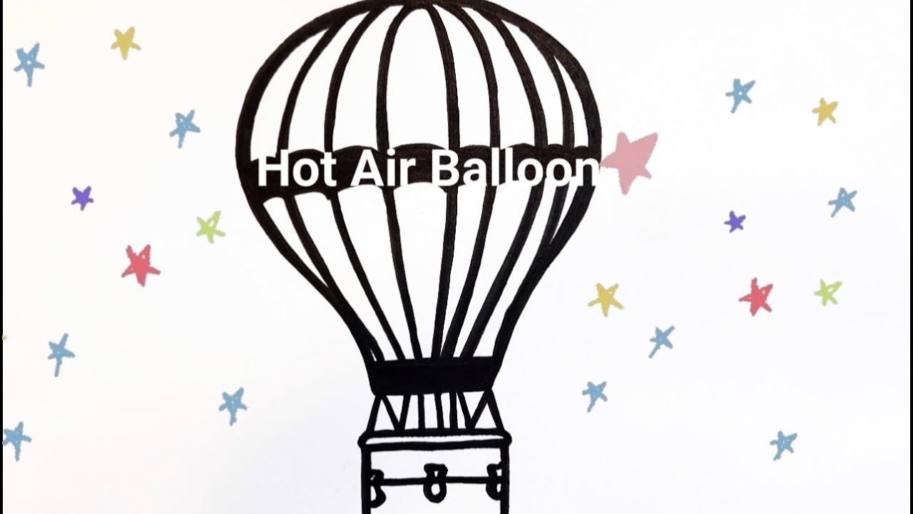 How To Draw Hot Air Balloon Easy Drawing for Kids #cutiesartgallery ...