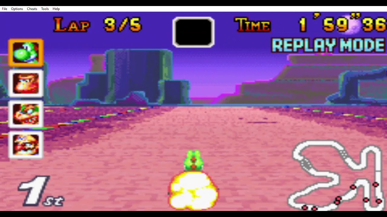 Yoshi kriegt starke Items auf Sunset Wilds (Mario Kart - Super Circuit ...