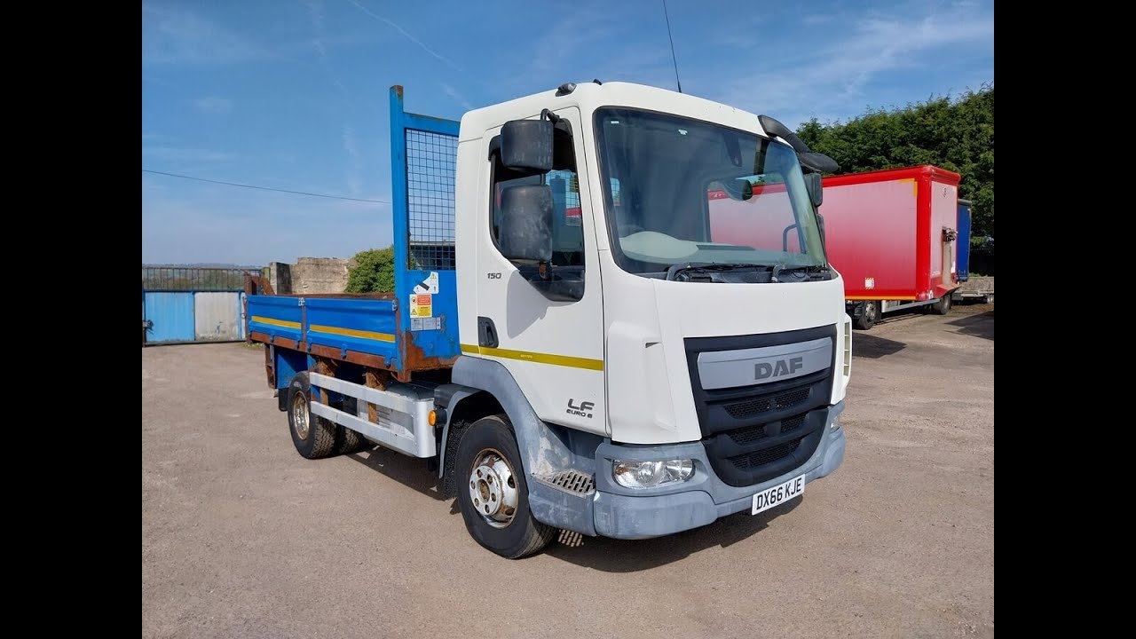 DAF LF 150, 2016, 13ft Tipper Body Truck, Manual, Euro 6, 7.5 Ton - YouTube