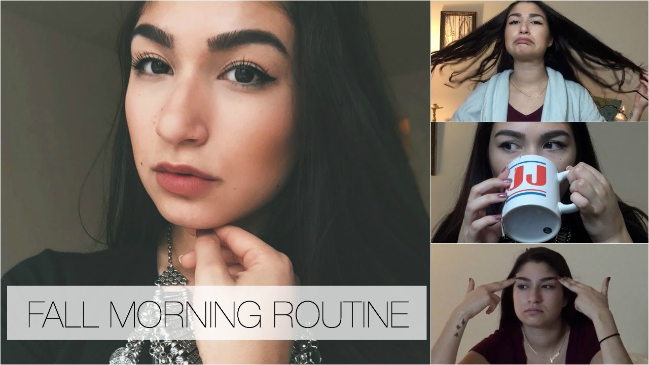 FALL MORNING ROUTINE + GRWM + OOTD (COLLEGE EDITION) - YouTube