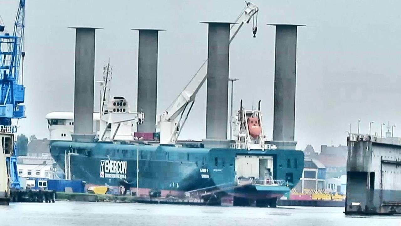 E Ship 1 DGFN2 IMO 9417141 Emden Rotorschiff Flettner Rotoren ...