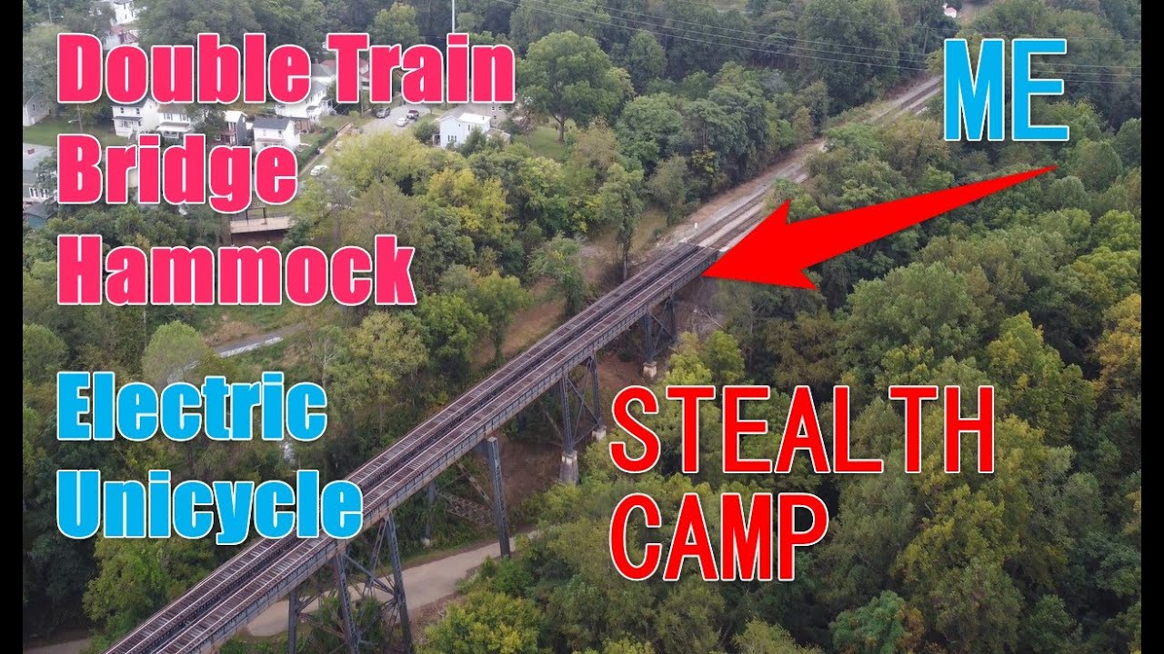 Stealth camp on two train bridges! #stealthcampingalliance - YouTube