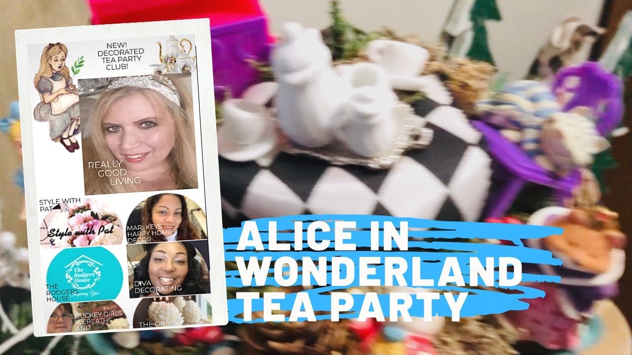 Alice in wonderland miniature table scape/ doll house decor # ...