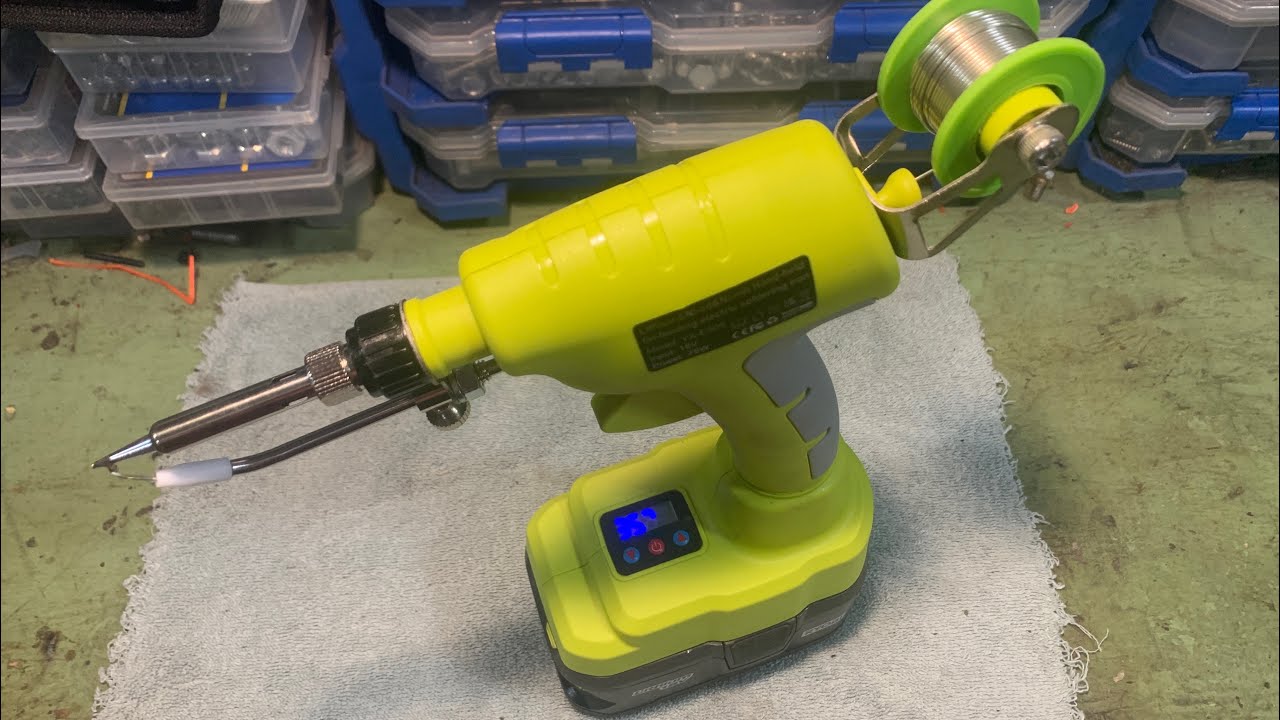 Auto-Feed Cordless Soldering Iron for Ryobi 18V Batteries - YouTube