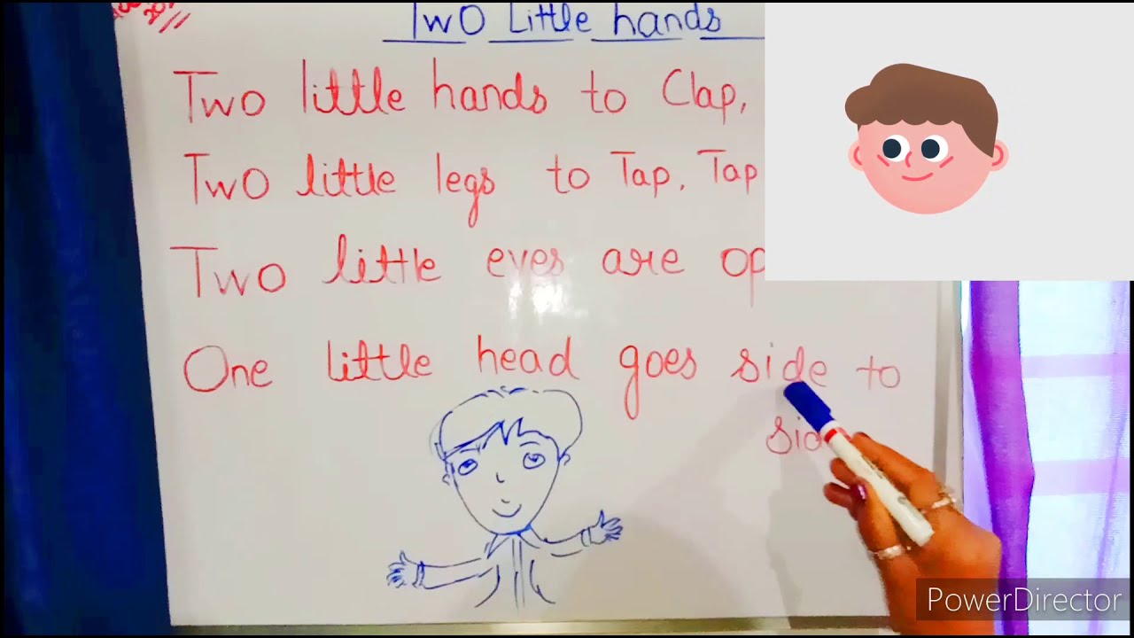 ENGLISH RHYMES|| TWO LITTLE HANDS - YouTube