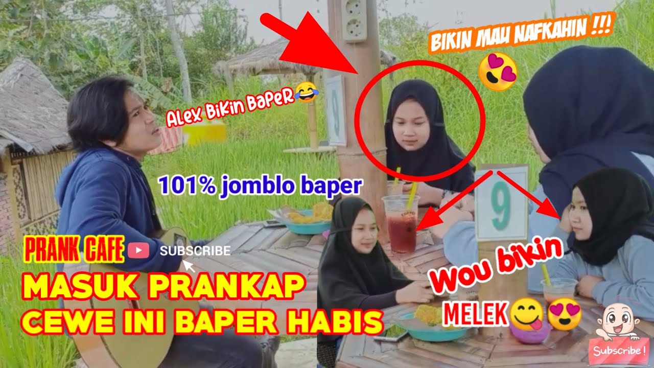 PRANK Cafe || BAPERIN CEWEK HIJAB CANTIK & DAN MANISNYA LUAR BIASA ...