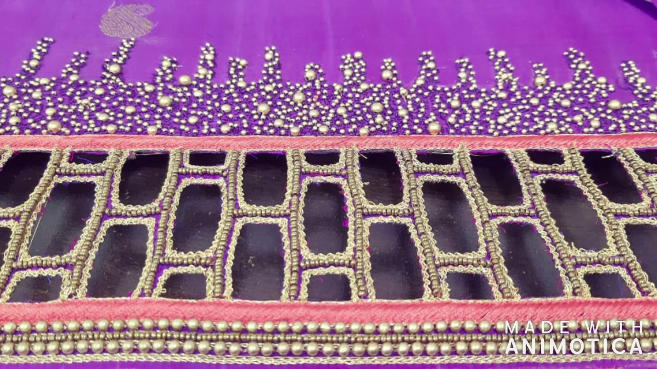 How to do cutwork in aari - YouTube