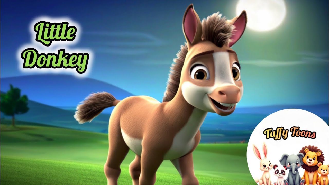 Donkey Rhyme for Kids | Farm Animal Song & Bedtime Fun | TaffyToons ...
