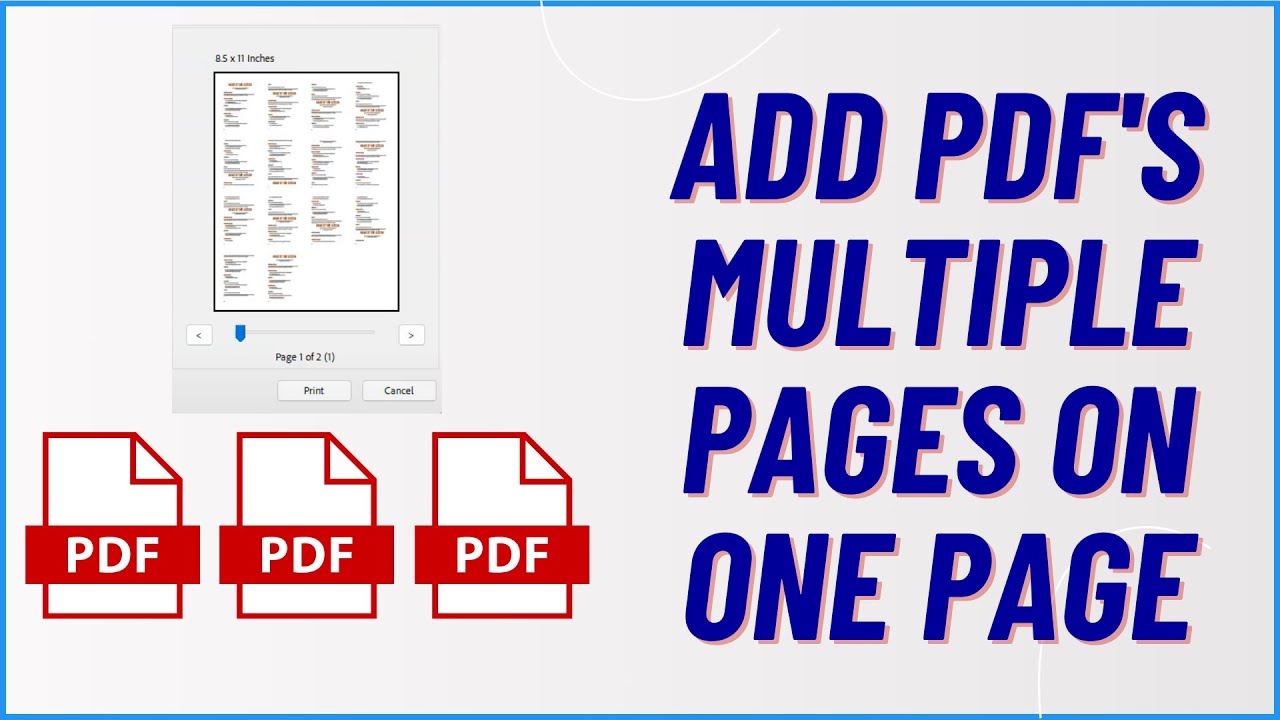How to Add PDF's Multiple Pages on one Page - YouTube
