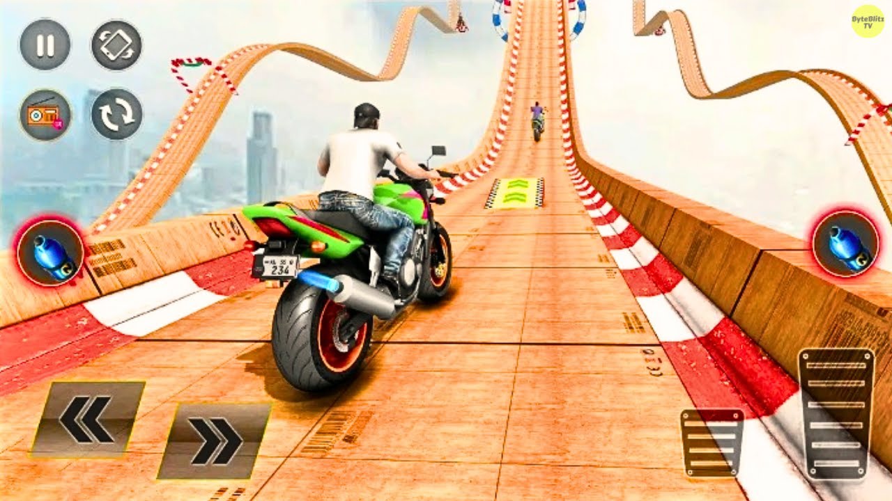 Mega Ramp Bike Racing Simulator 3D Gameplay - Extreme Motorcycle Bike ...