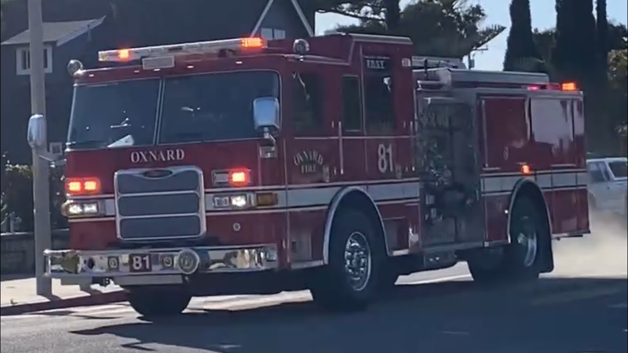 Oxnard Fire Department— Engine 81 ( E81 ) Responding to a Medical ...