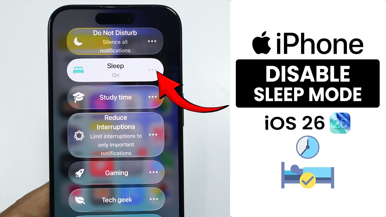 [iOS 26] How to Disable iPhone Sleep Mode - Sleep Mode Settings - YouTube