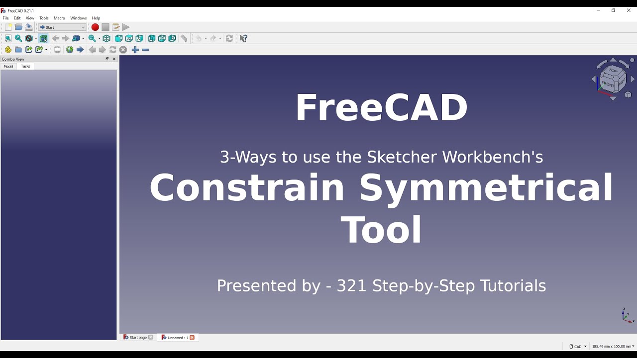 FreeCAD Constrain Symmetrical Tool - YouTube