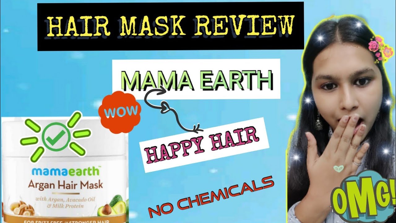 HAIR MASK REVIEW | USED FIRST TIME | MAMA EARTH | HAPPY HAIR | NO ...