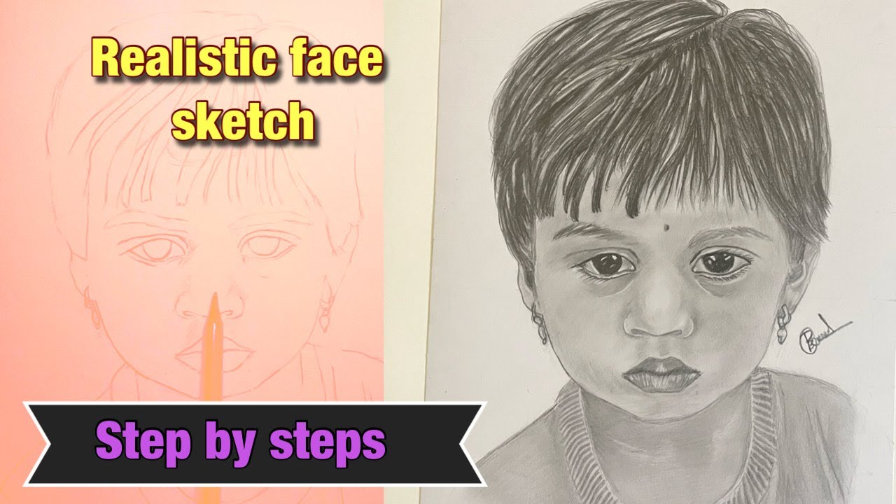 Realistic baby face sketch// graphite pencil drawing. - YouTube