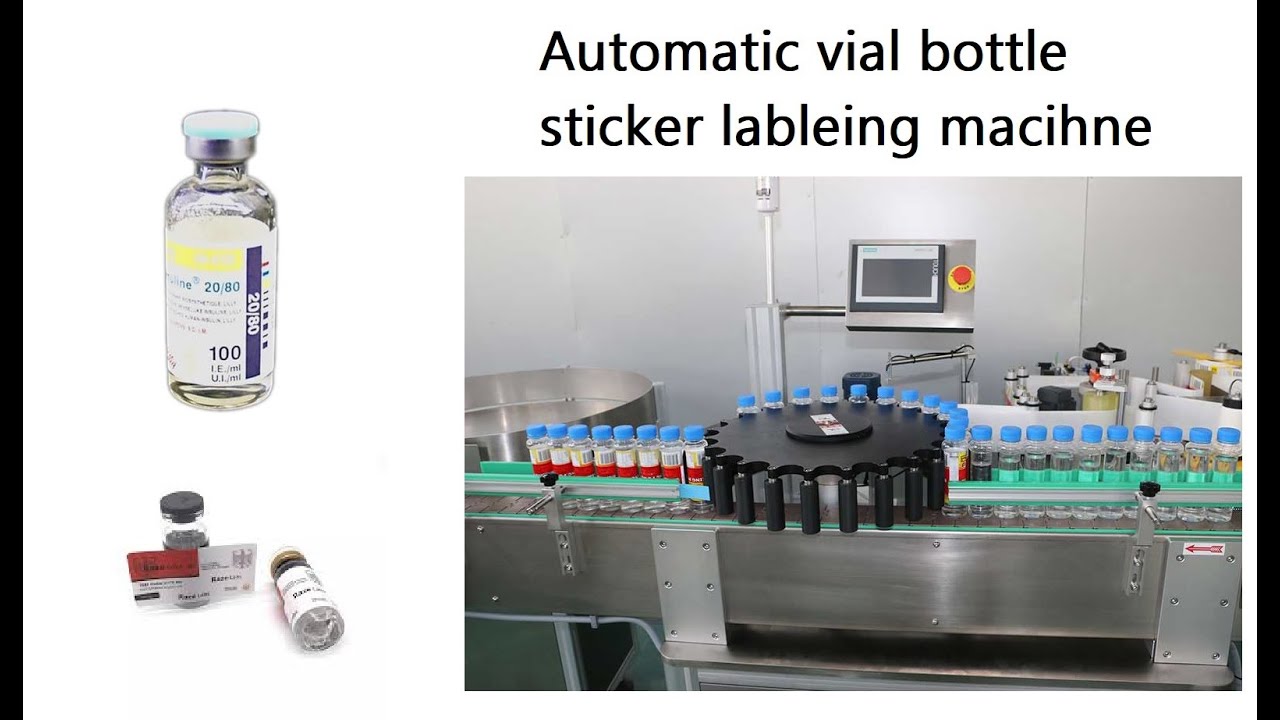300 bpm Auto Round Bottle Sticker Labeling Machine for vial bottles ...