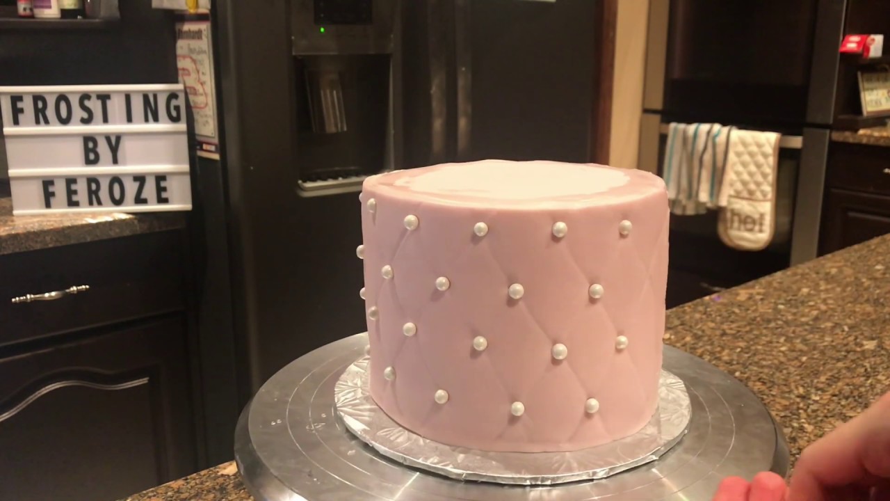 HOW TO MAKE A TUFTED CAKE WITH PEARLS - YouTube