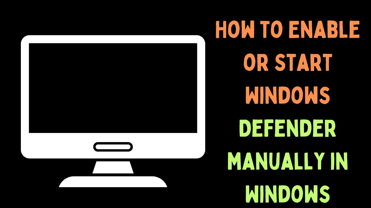 How to Enable or Start Windows Defender Manually in Windows 11 - YouTube