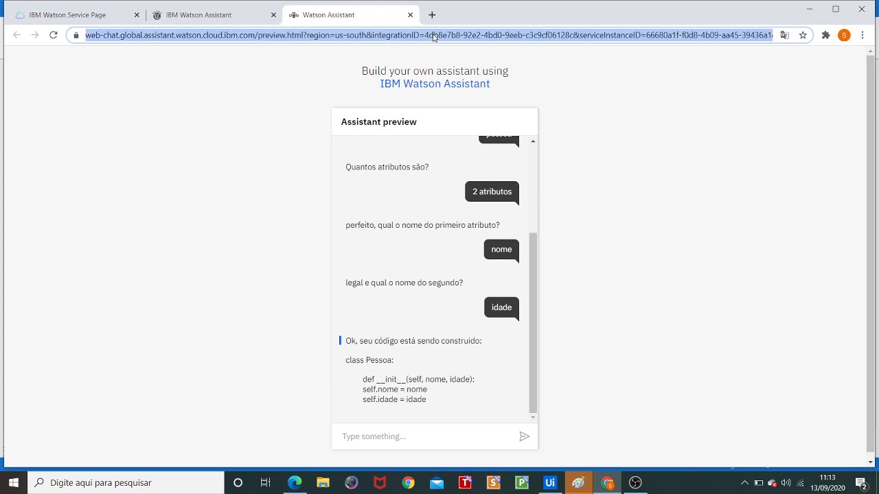 Bot programador criando uma classe em python através de linguagem natural - PARTE 2 - YouTube