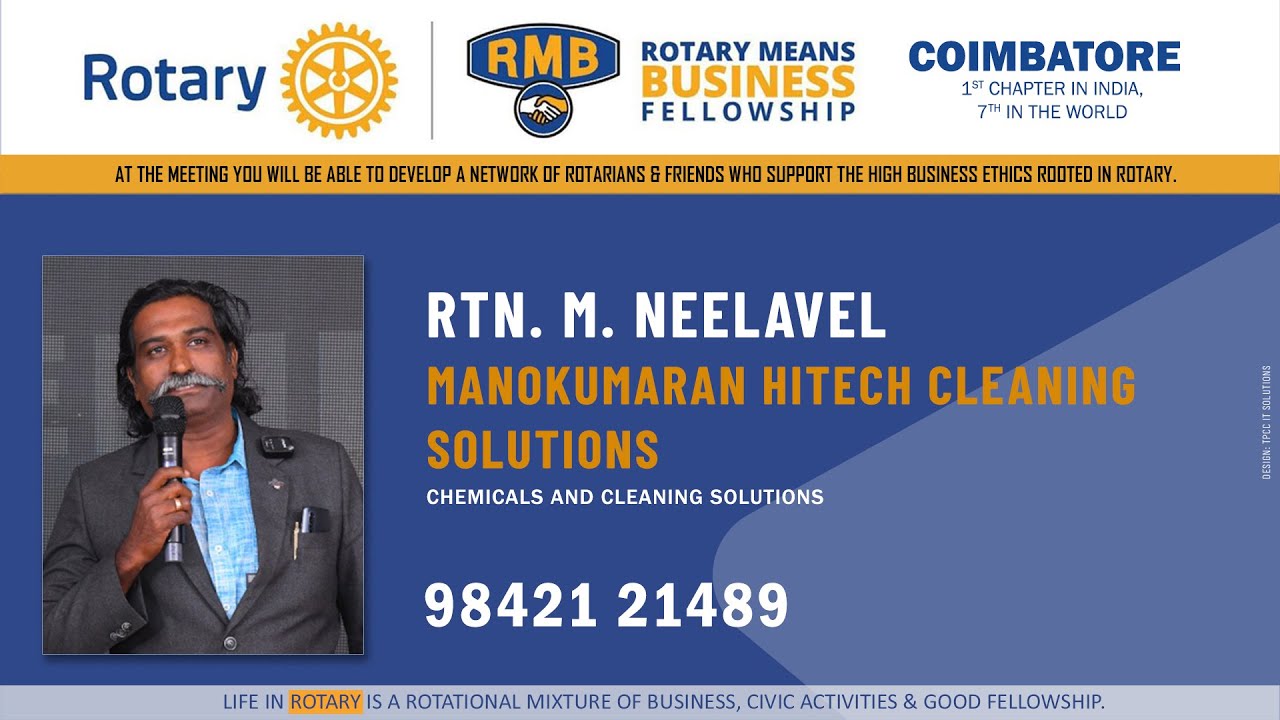 Short presentation of Rtn. M. Neelavel Rathina Chezhian - YouTube