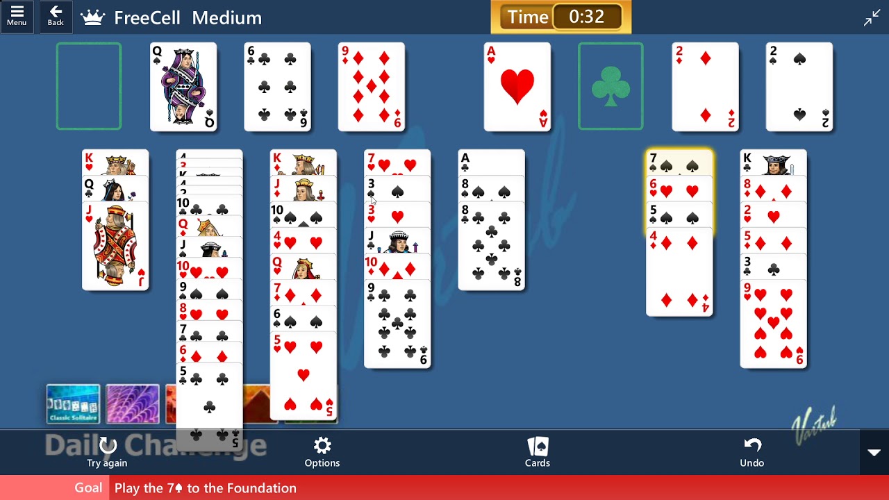 Freecell On Windows 7 Youtube