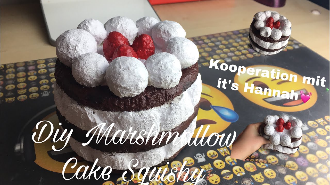 DIY Homemade Marshmallow Cake Squishy🎂Kooperation mit it‘s Hannah ️ ...