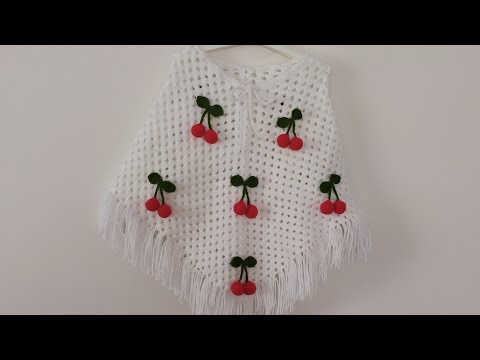 Yapması Çok Kolay Çocuk Panço Modeli ✔ Bebek Panço yapımı