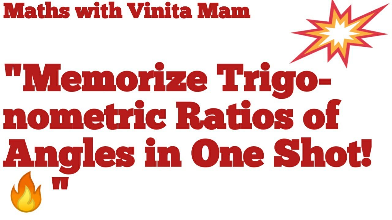 How to Memorize Trigonometric Ratios of Angles Easily | Math Tricks for ...