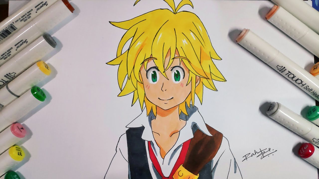 Drawing Meliodas (The Dragon Sin) - The Seven Deadly Sins - YouTube