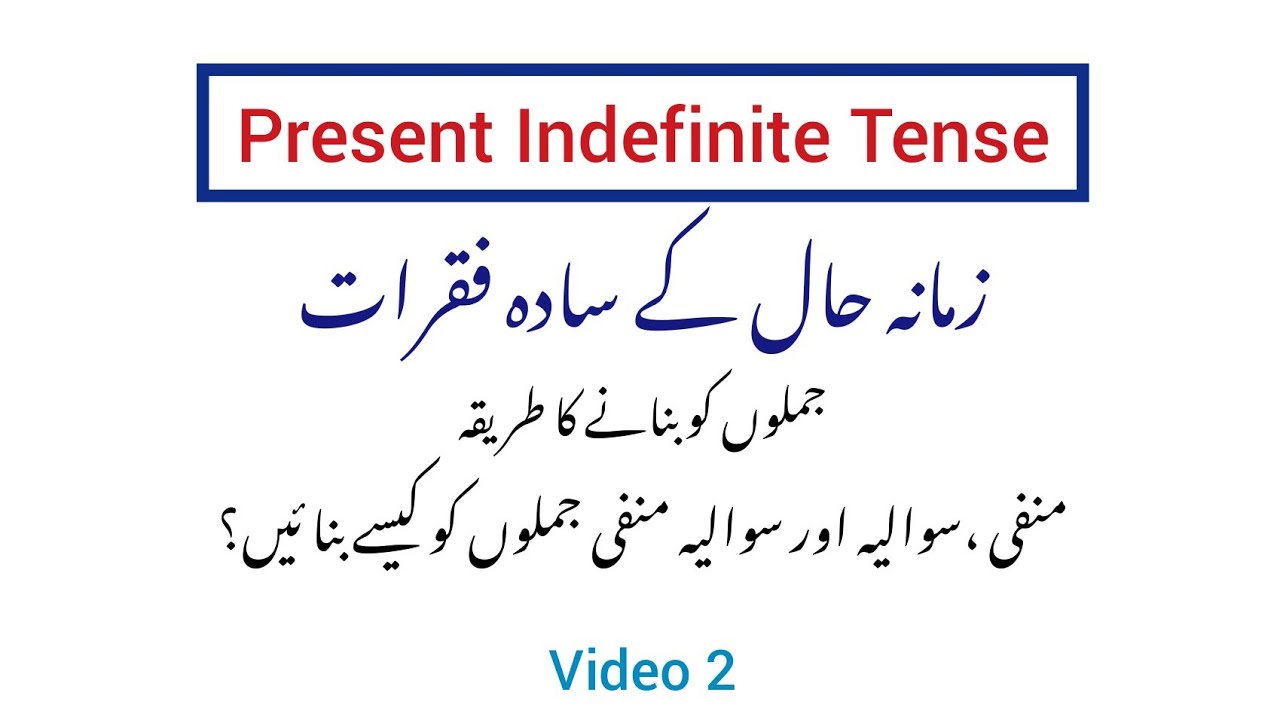 Present Indefinite Tense|Simple,Negative,Interrogative and ...