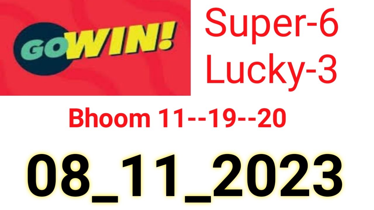 GoWin Lottery Prediction 08-11-2023, - YouTube
