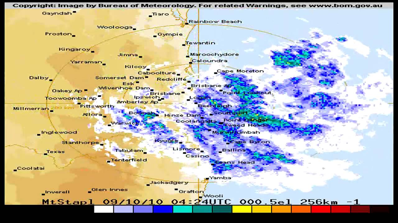 SE Queensland Floods October 2010 Radar Animation - YouTube