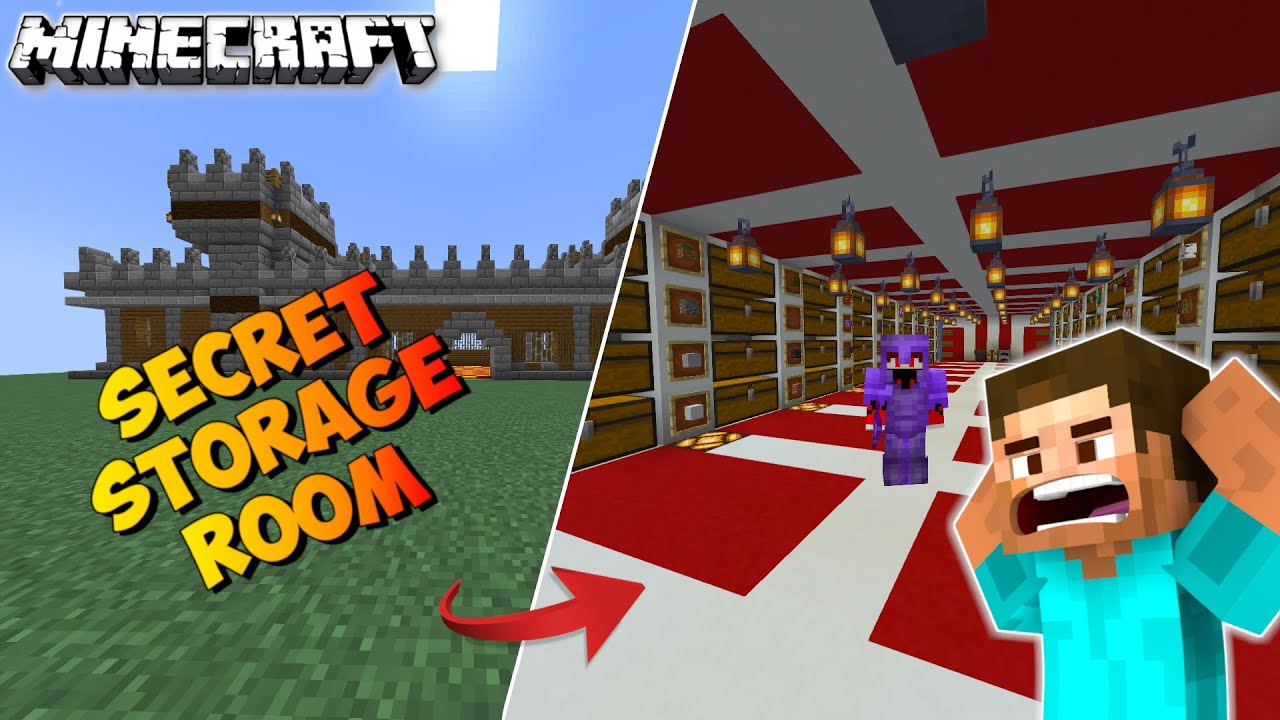 I MADE A SECRET UNDERGROUND STORAGE ROOM IN MINECRAFT ||Minecraft #24 ...