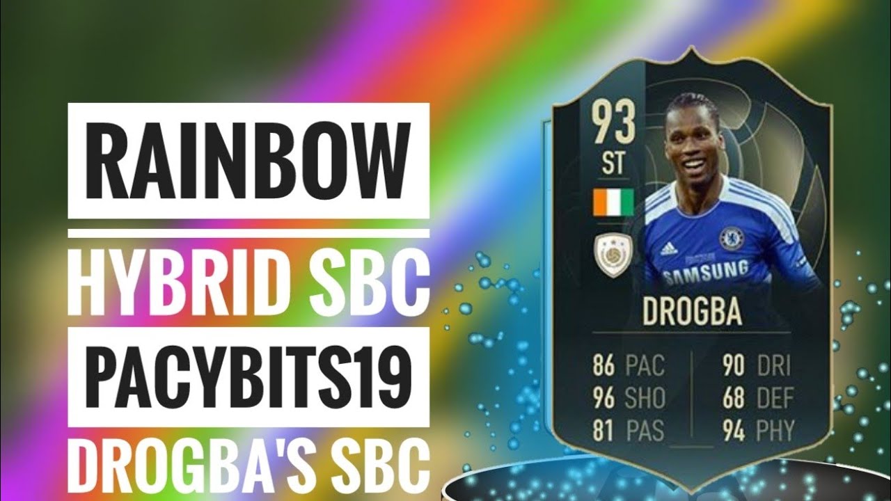 RAINBOW HYBRID pacybits19 DROGBA sbc - YouTube