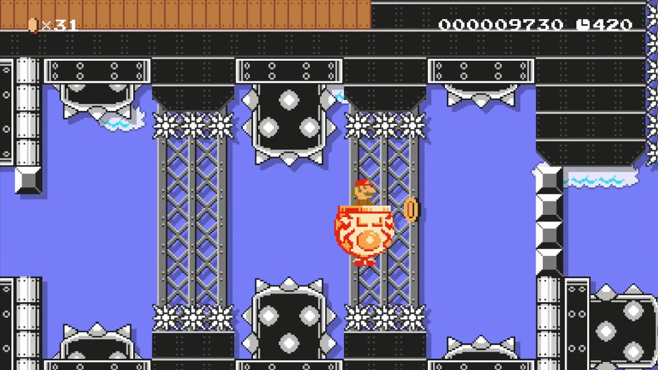 Fire Clown Car & Skewers ~ by Alejandro ~ SUPER MARIO MAKER Gameplay ...