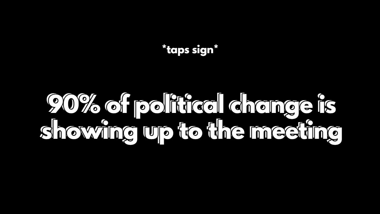 Now Is The Time To Change Politics, Let's Get To Work - YouTube