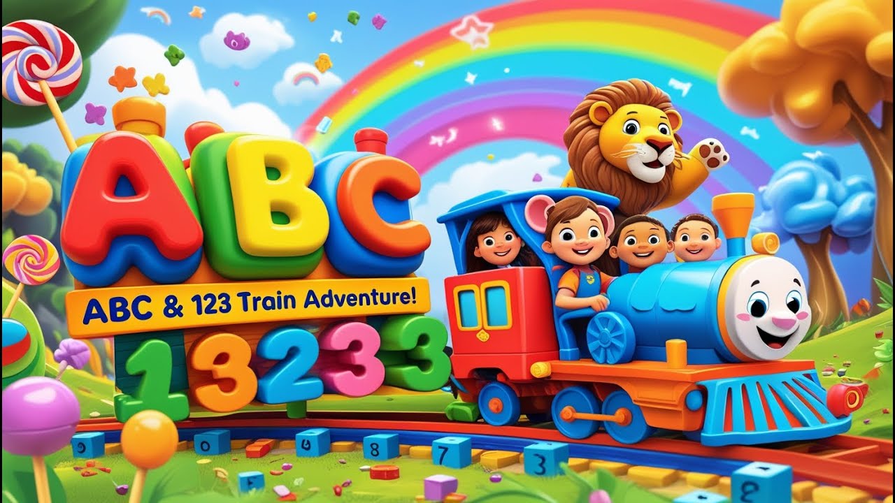 ABC & 123 Train Adventure for Kids 🚂 || Learn Alphabet & Numbers with ...