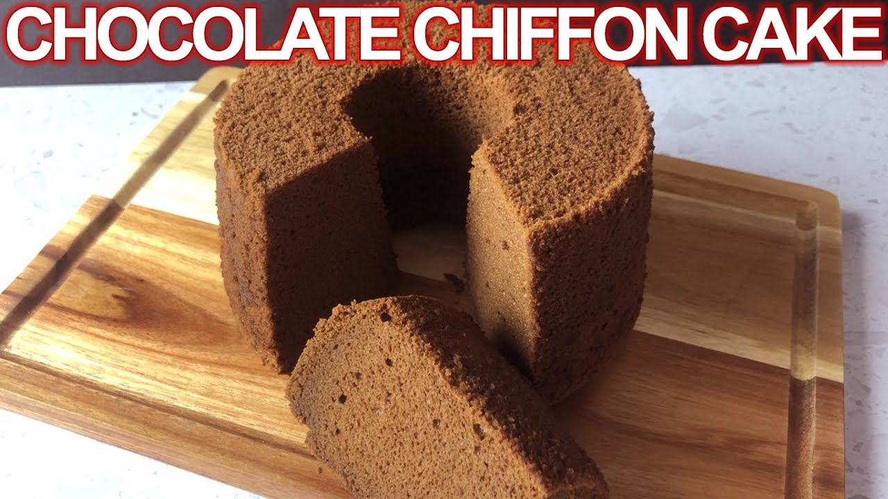 SOFT AND FLUFFY CHOCOLATE CHIFFON CAKE RECIPE | RESEPI KEK CHIFFON ...