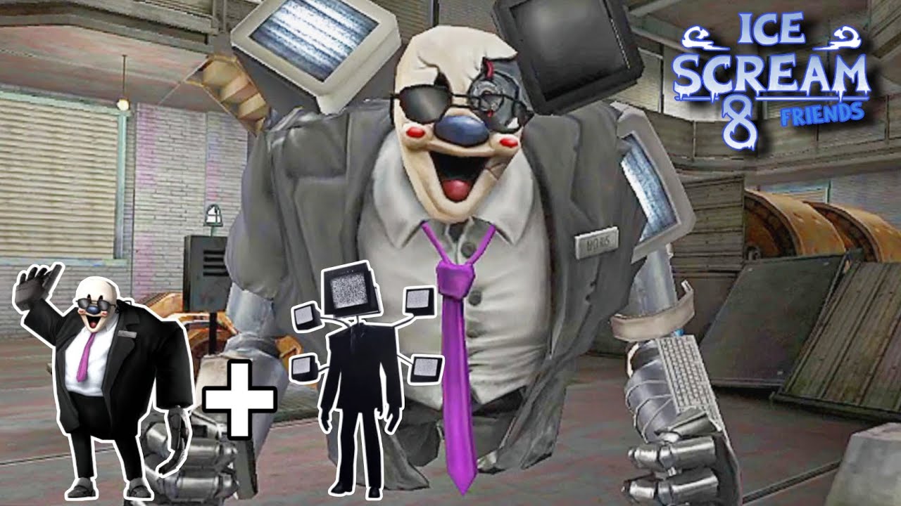 Mini Rod Made Boris plus TV man Tv Boris in Ice Scream Rod 8 Gameplay ...