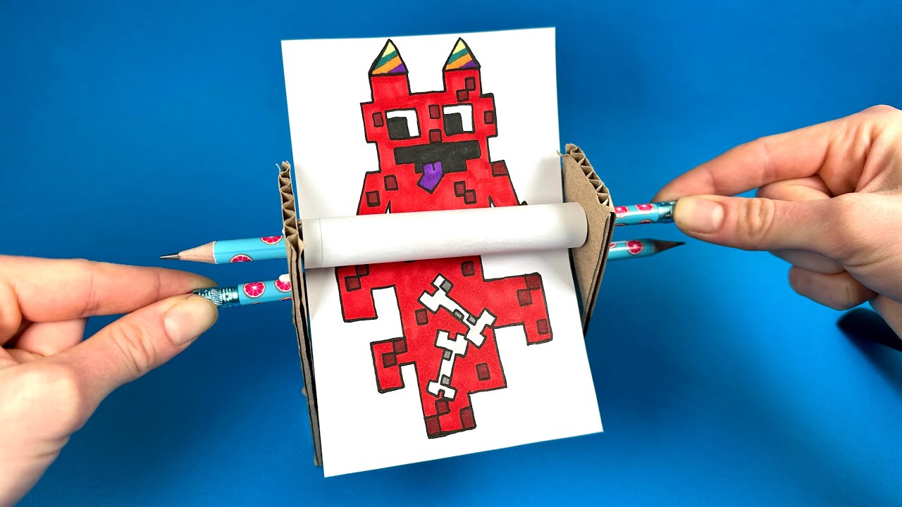 How To Make Cool Cardboard Craft DIY in Minecraft Style with Ban Ban ...