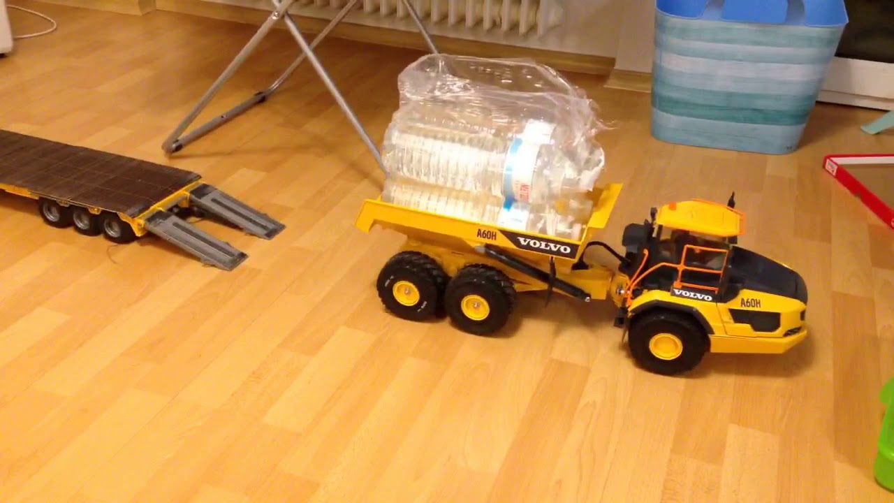 DIY Bruder Volvo A60h RC conversion heavy load test episode 1 - YouTube