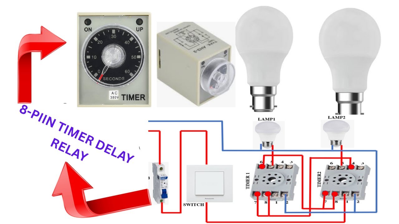8 PIN TIMER DELAY RELAY INSTALLATION - YouTube