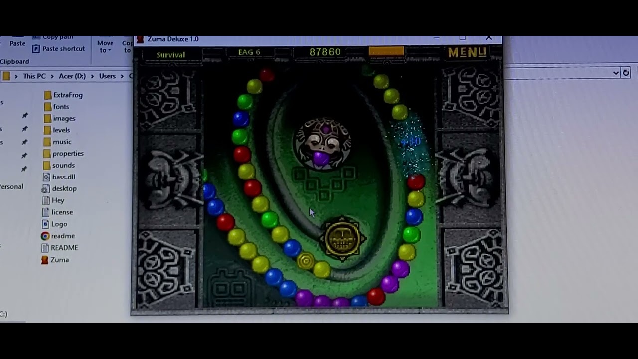 Zuma Java - When Spirals Attack - Survival Mode - YouTube