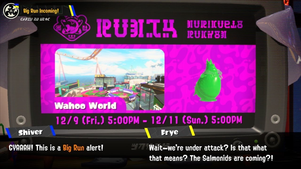 Splatoon 3 - Big Run Announcement (Dec. 4th) - Wahoo World - YouTube