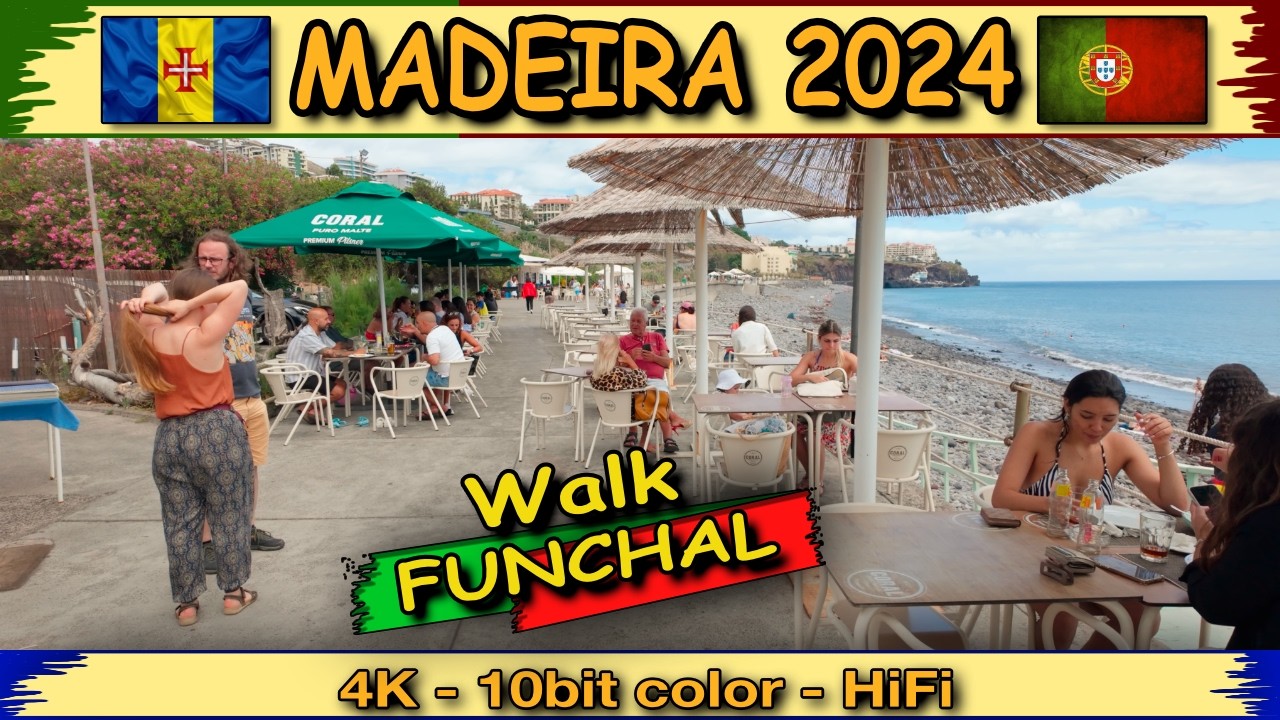 MADEIRA 2024 - FUNCHAL - Scenic Walk - 4K - 10bit color - HiFi Sound # ...